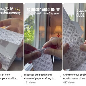 Hexahedron 3D Cube Papercraft-pdf Template-platonic Solids-printable ...
