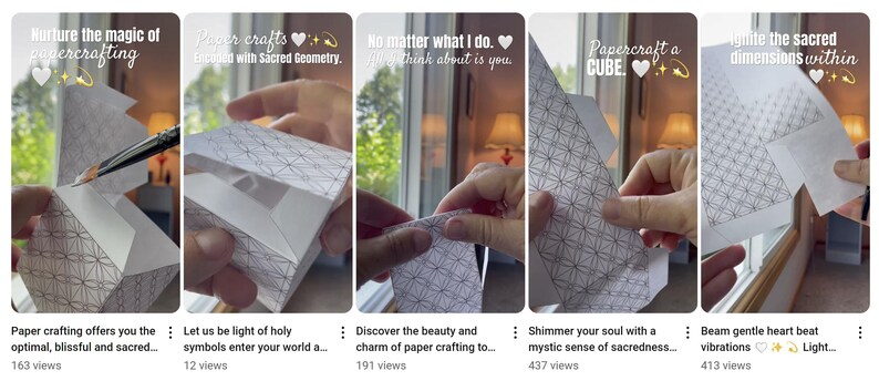 Hexahedron 3D Cube Papercraft-pdf Template-platonic Solids-printable ...