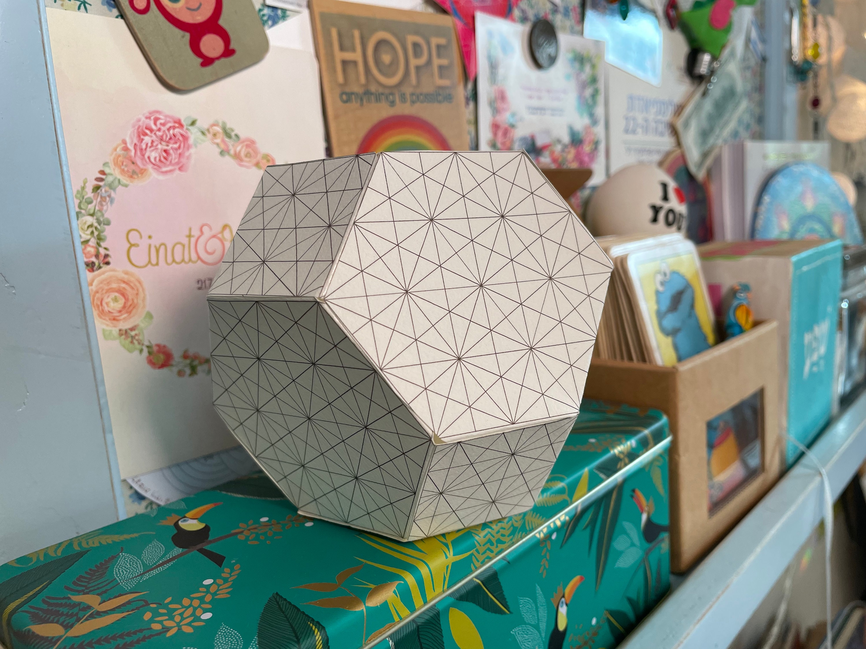 Truncated Octahedron 3D Papercraft-crystalized Template-printable Model ...