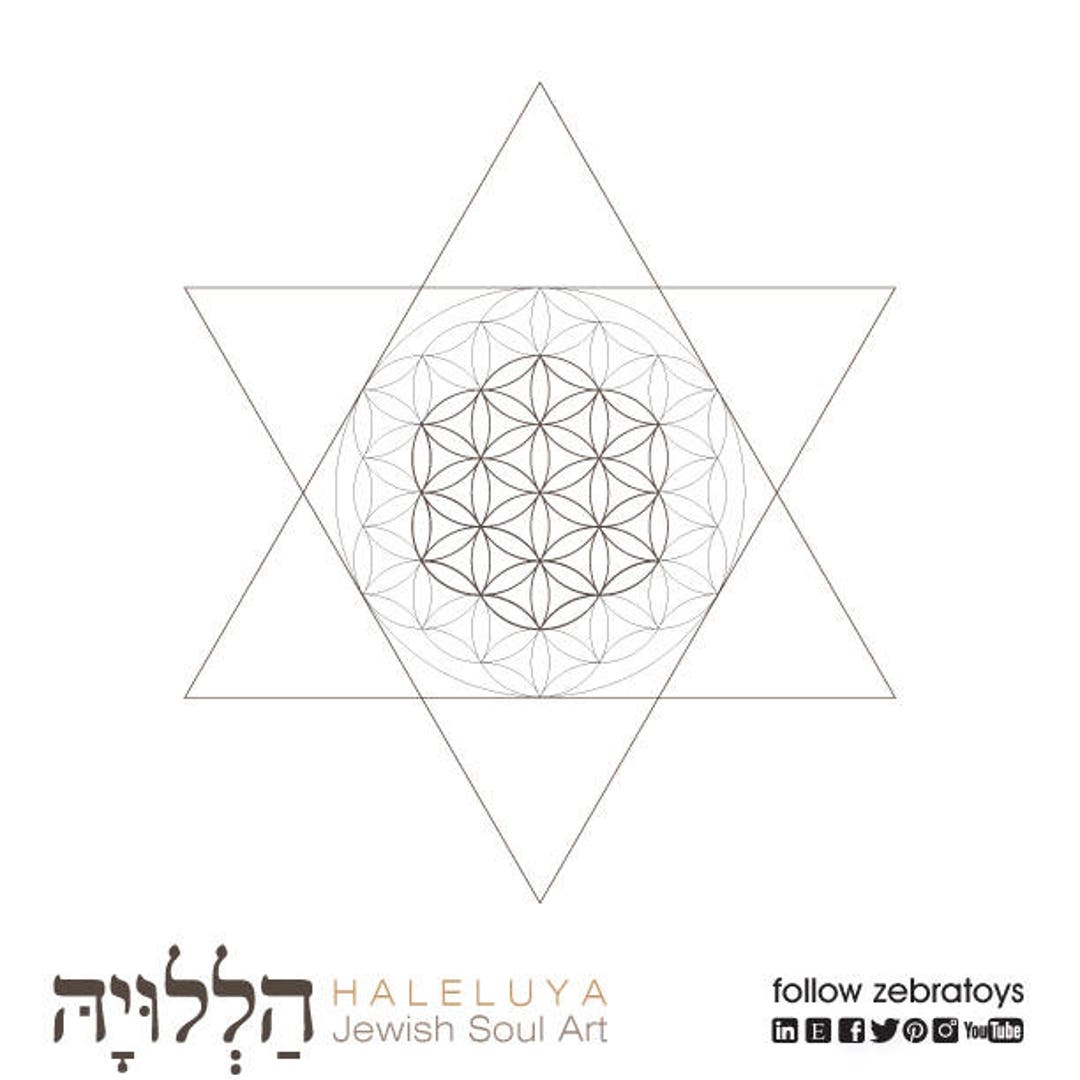 Star Tetrahedron Star of David Flower of Life Pattern-sacred Geometry ...