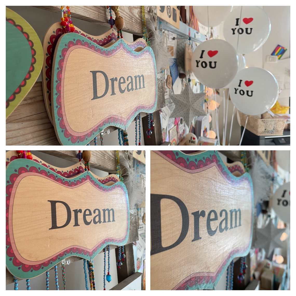 Dream-wall Decor-wood Sign-wall Decoration-home Décor-positive - Etsy