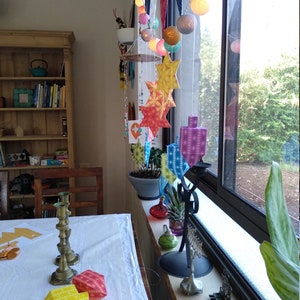 3D Paper Craft Red Star of David-hanukkah Decorations-rainbow Harmony ...