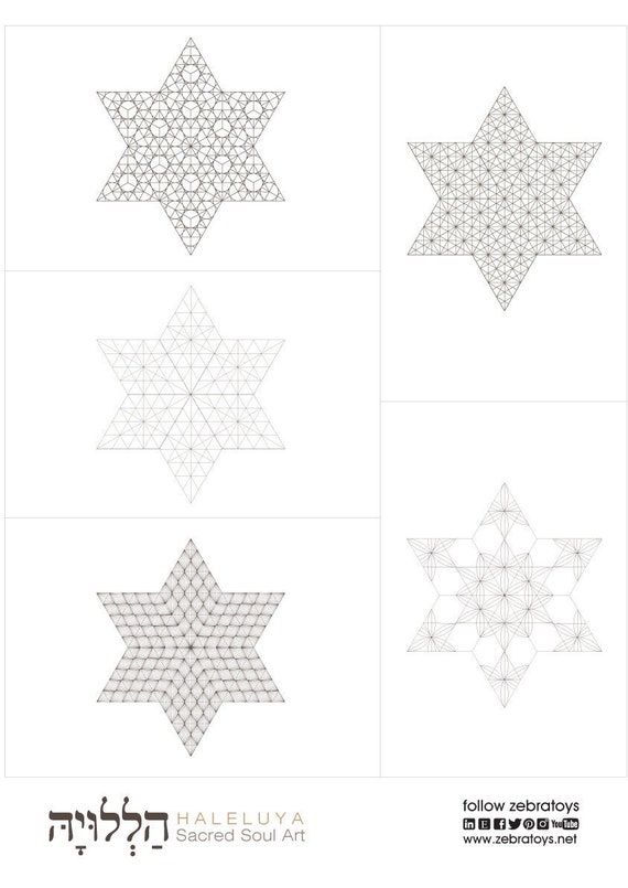 Stars Art Postcards to Print and Color-star of - Etsy