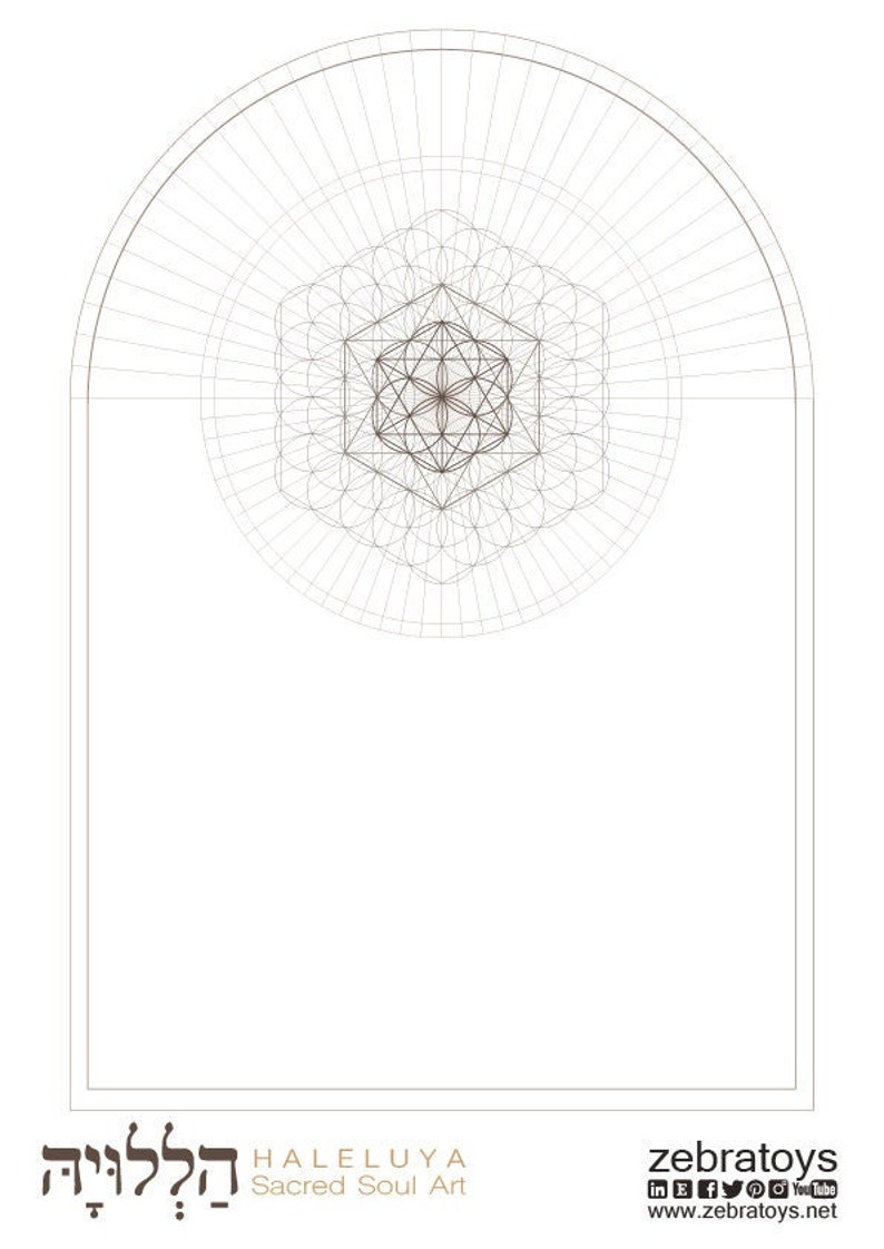Blank Arch Printable Template for Prayers and Blessings-sacred Geometry ...
