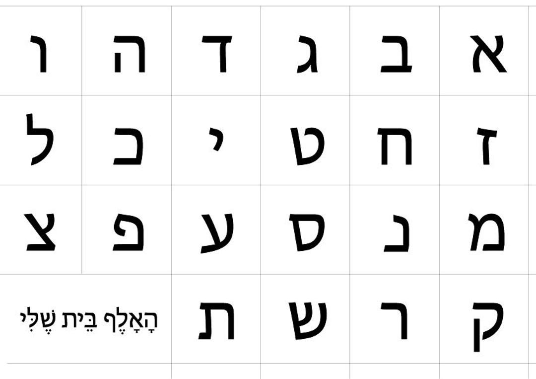Alef Bet Instructional-hebrew Alphabet Learning-special Needs and Young ...