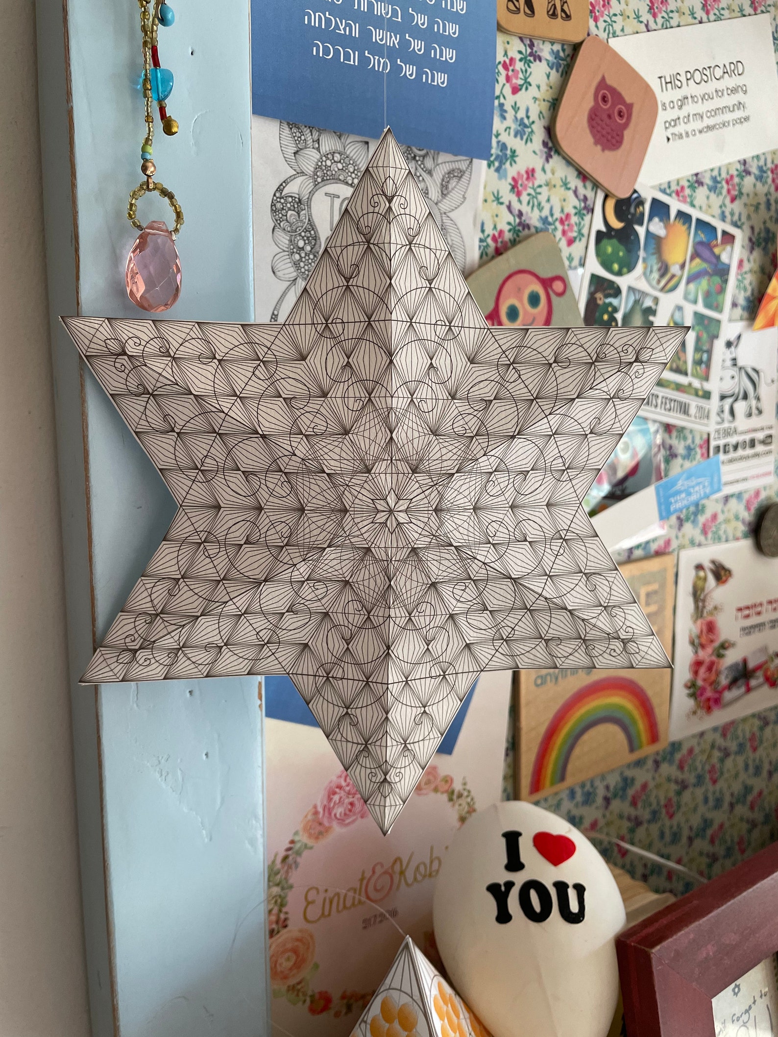 Star Décor-paper Template-3d David Star Decoration-craft - Etsy