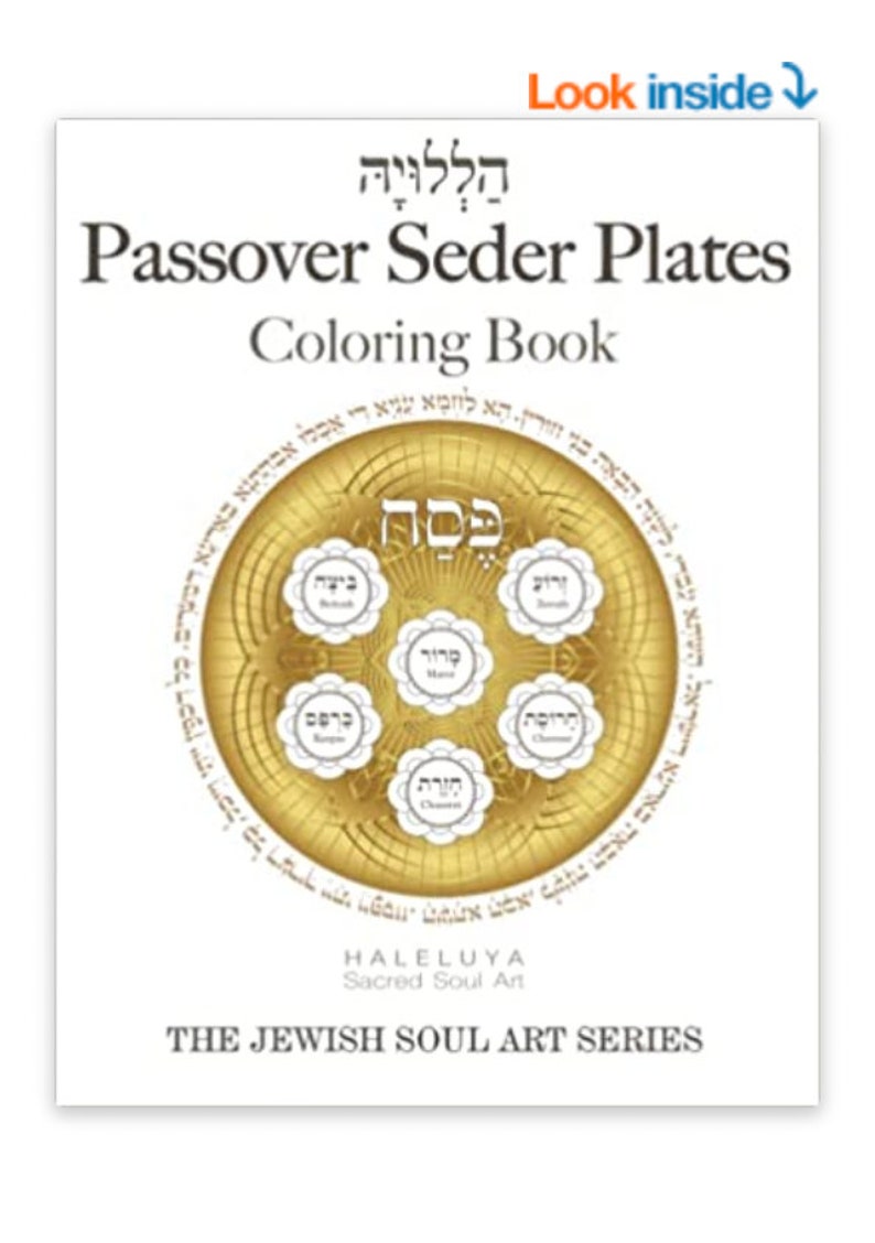 Passover Seder Plates Coloring Book-the Jewish Soul Art Series-amazon ...