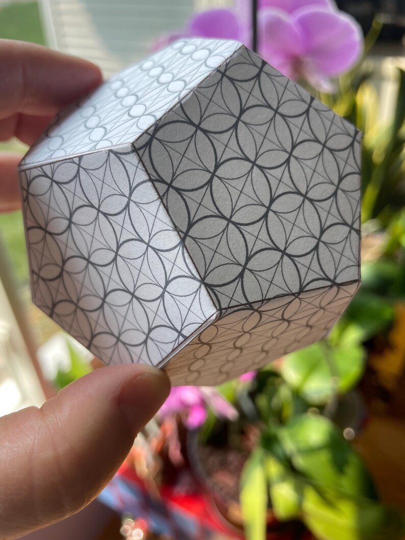Dodecahedron Paper Craft 3D Template Pdf-platonic Solids-ornament ...