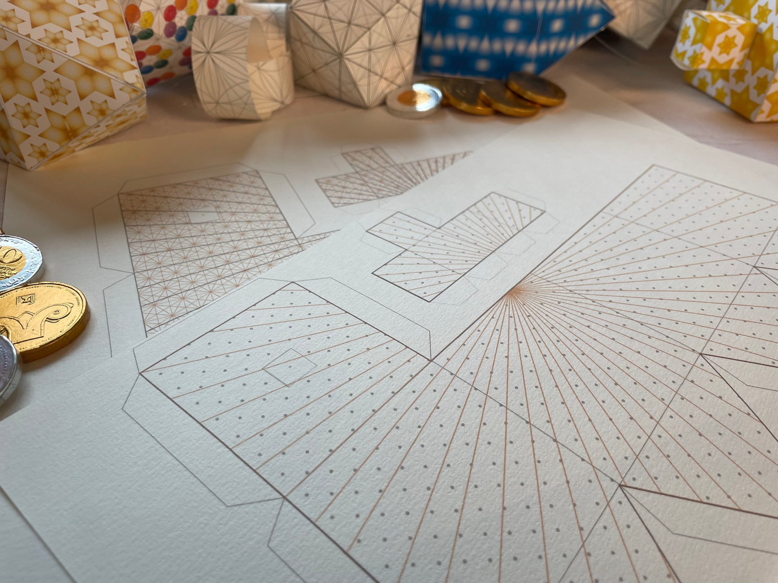 Blank Dreidel Hanukkah Paper Craft Gift Box Template-3d - Etsy