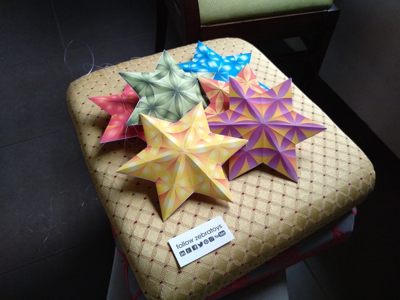 3D Paper Craft Purple Star of David-hanukkah - Etsy