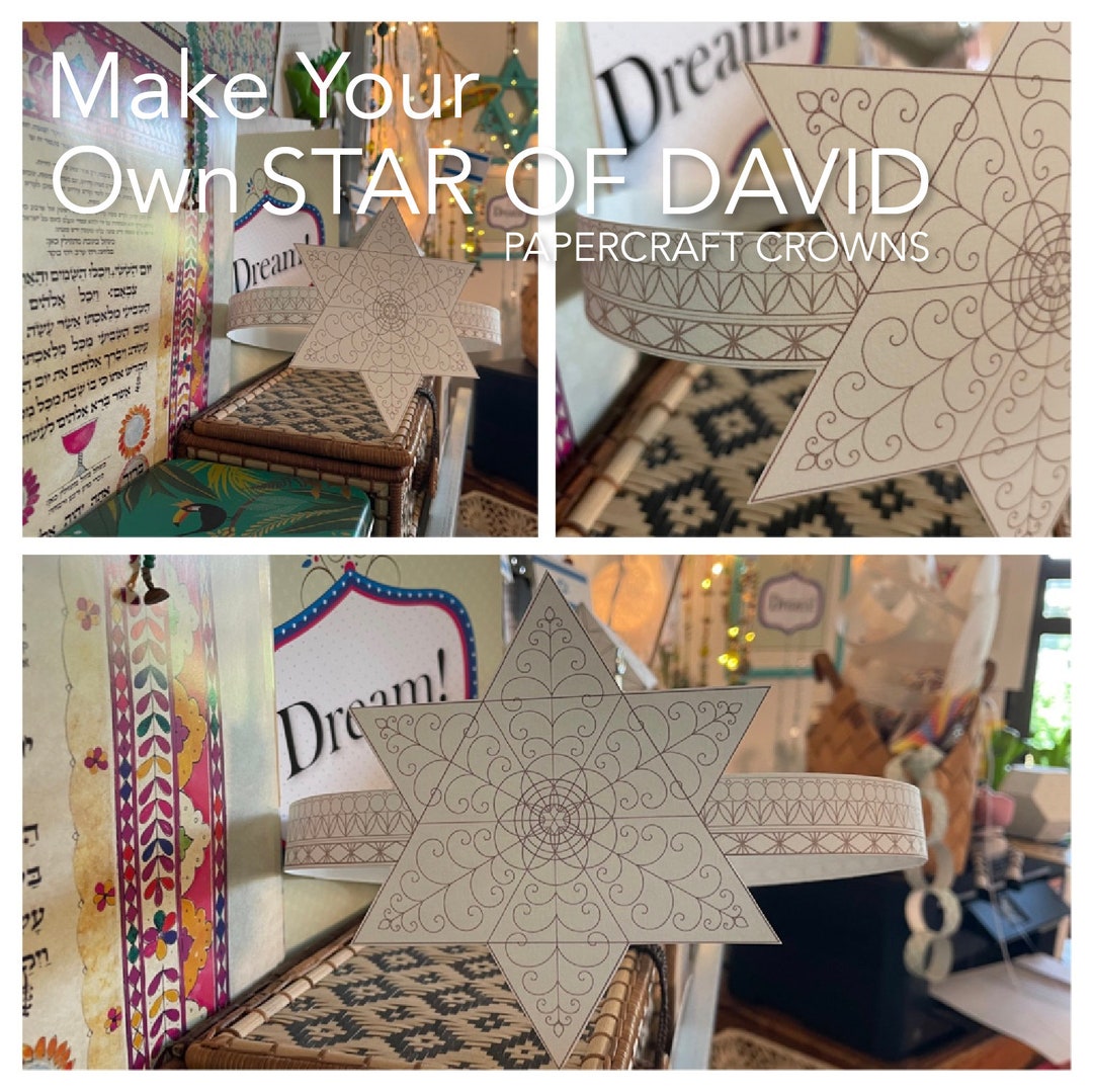 Craft Star of David Paper Crowns-printable Template-queen Esther Glow ...