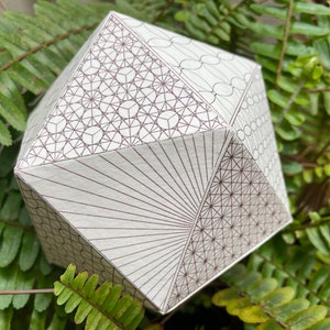 Icosahedron 3D Papercraft Template-home Décor Ideas-platonic Solids ...