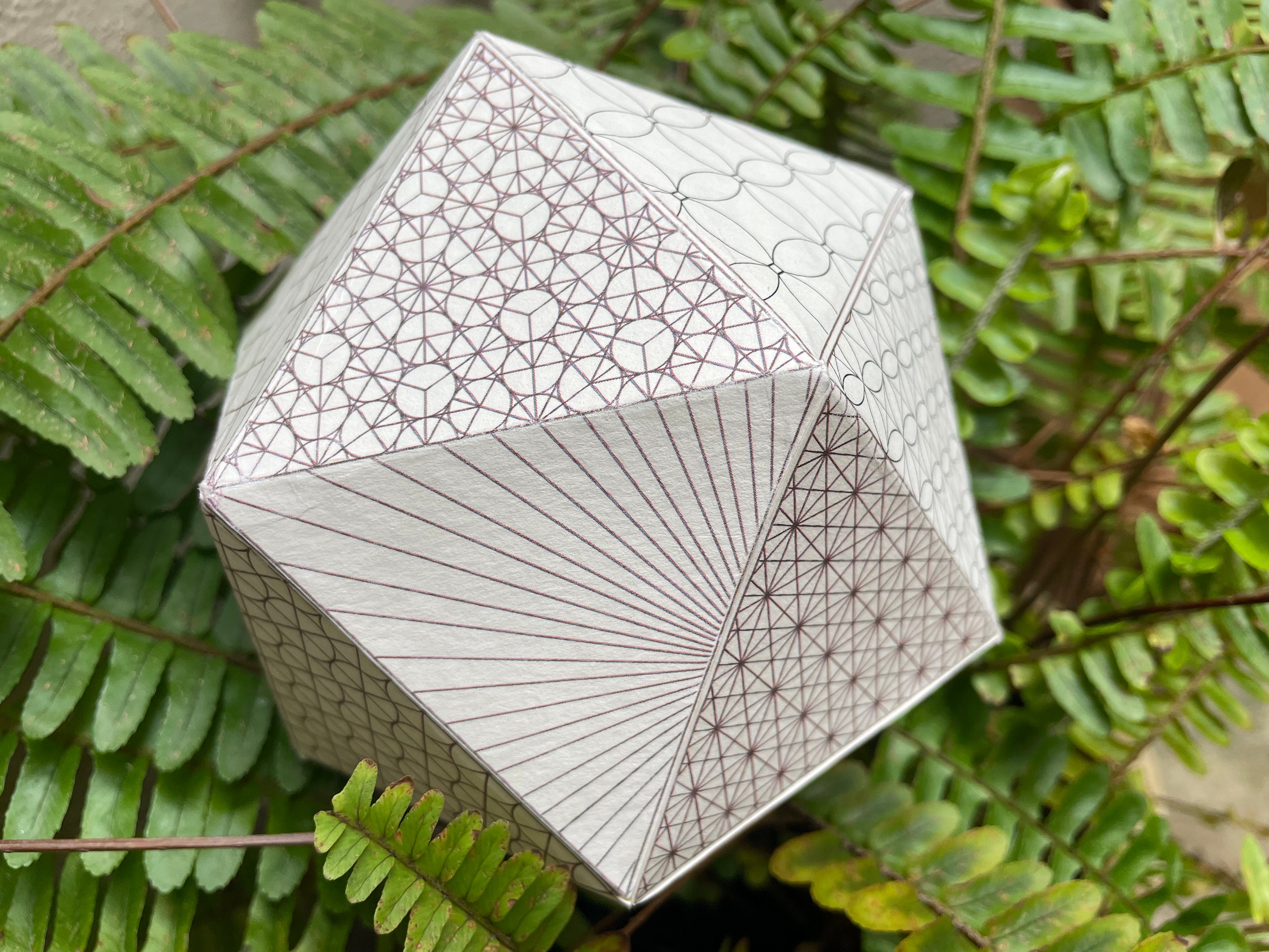 Icosahedron 3D Papercraft Template-home Décor Ideas-platonic Solids ...
