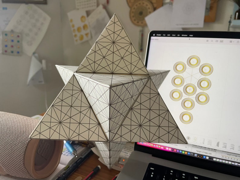 Merkaba 3D Papercraft Merkavah Template-pdf-printable DIY Model ...