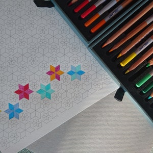 Star of David Pattern Paper-coloring Page Printable-sacred Geometry ...