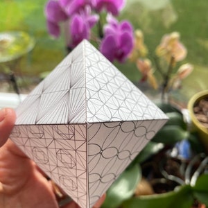 Octahedron 3D Papercraft Template-home Décor Ideas-platonic Solid ...