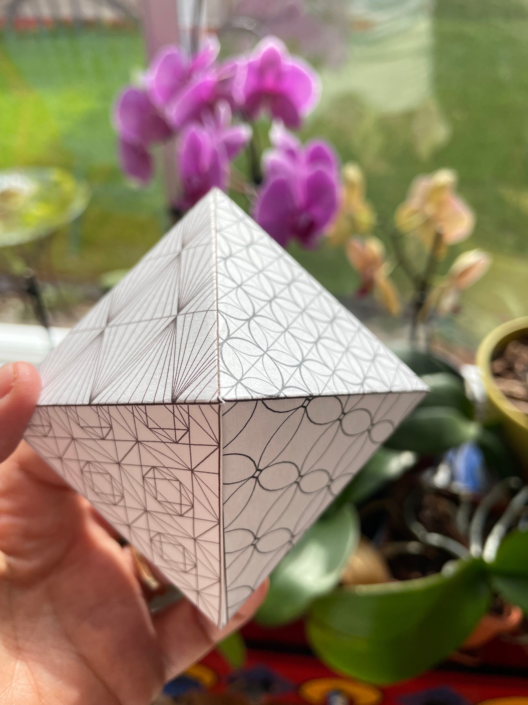 Octahedron 3D Papercraft Template-home Décor Ideas-platonic Solid ...
