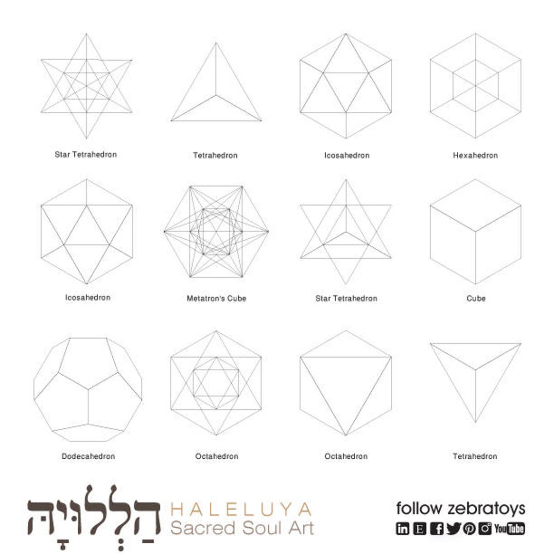 Sacred Geometry Symbols-ancient Secret Elements-energy Healing Prints ...