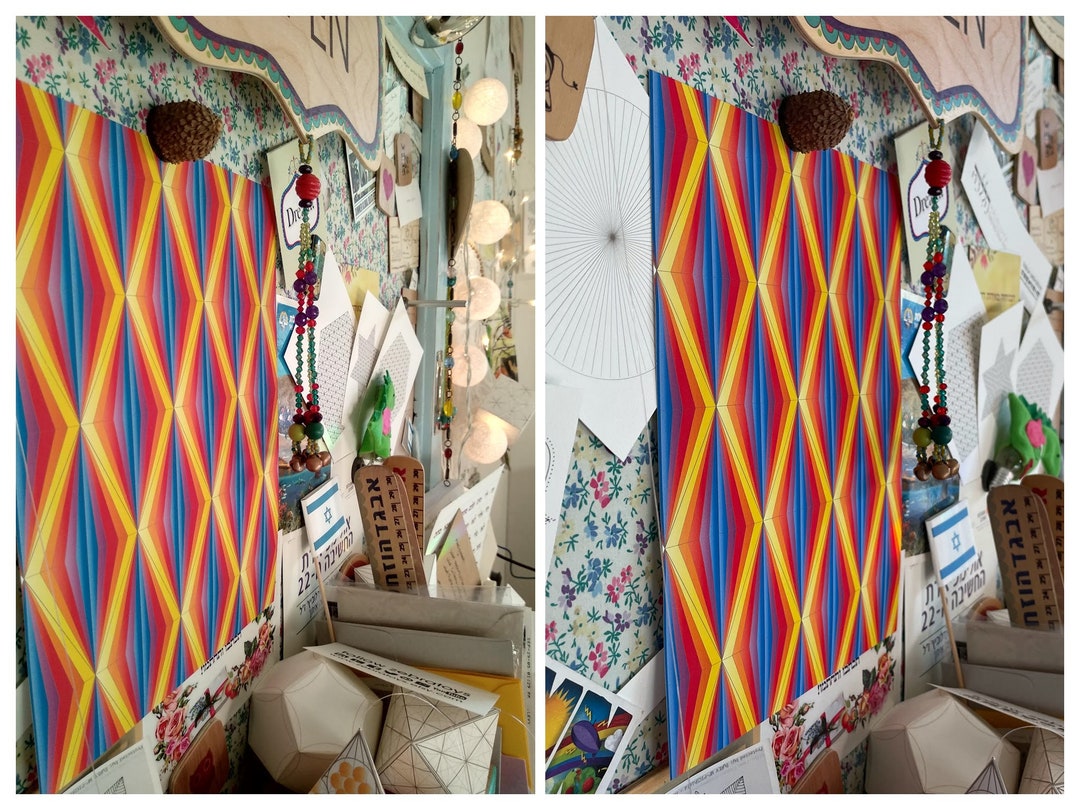 Rainbow Rhombus Pattern-pdf Printable Texture-geometry - Etsy