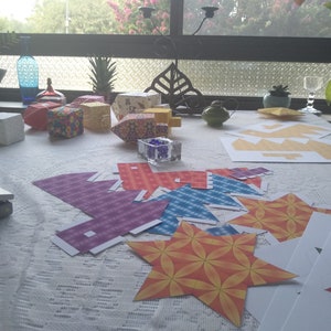 3D Paper Craft Orange Star of David-hanukkah Decorations-rainbow ...