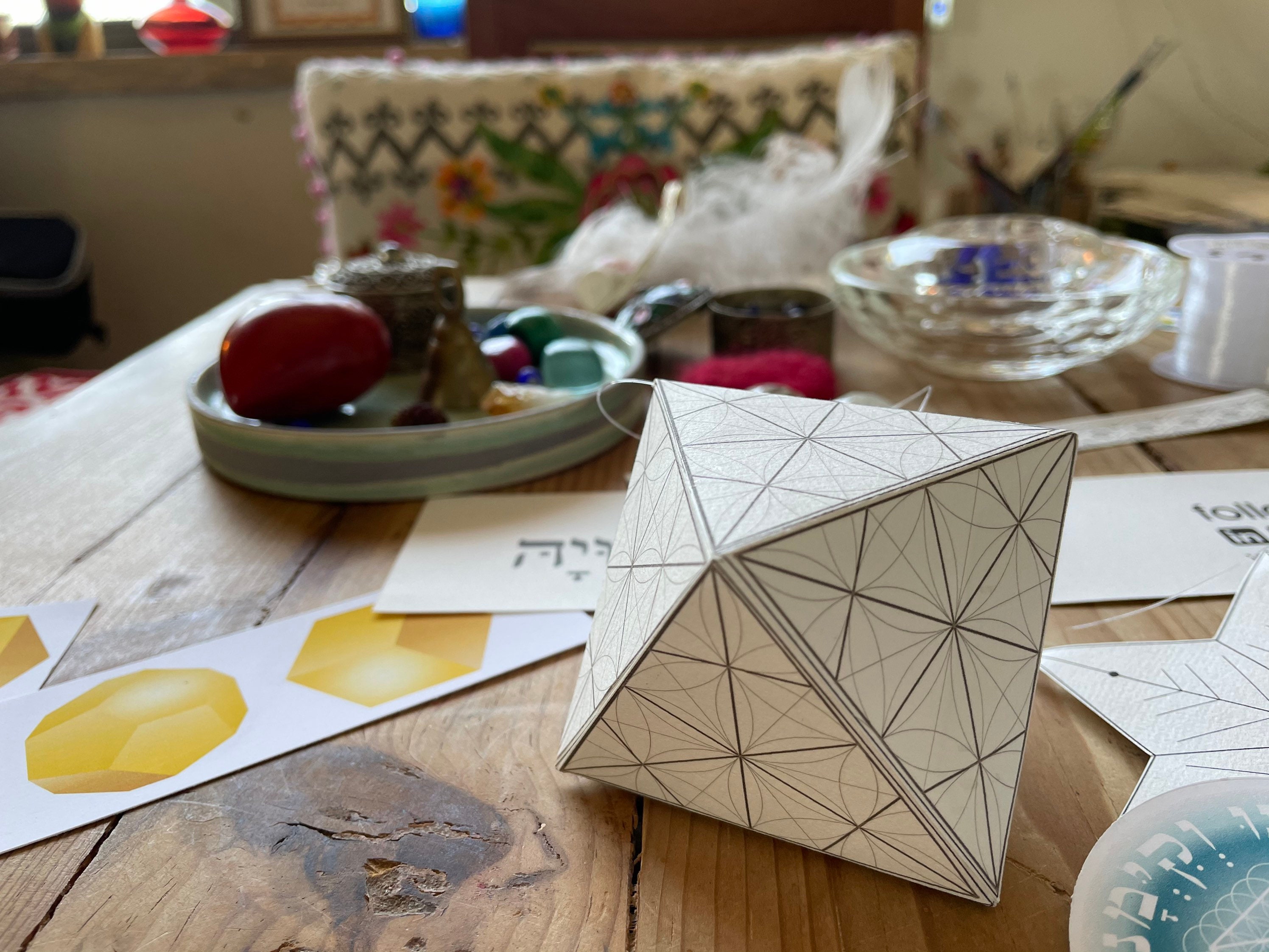 Octahedron 3D Papercraft Template Pdf-platonic - Etsy Canada