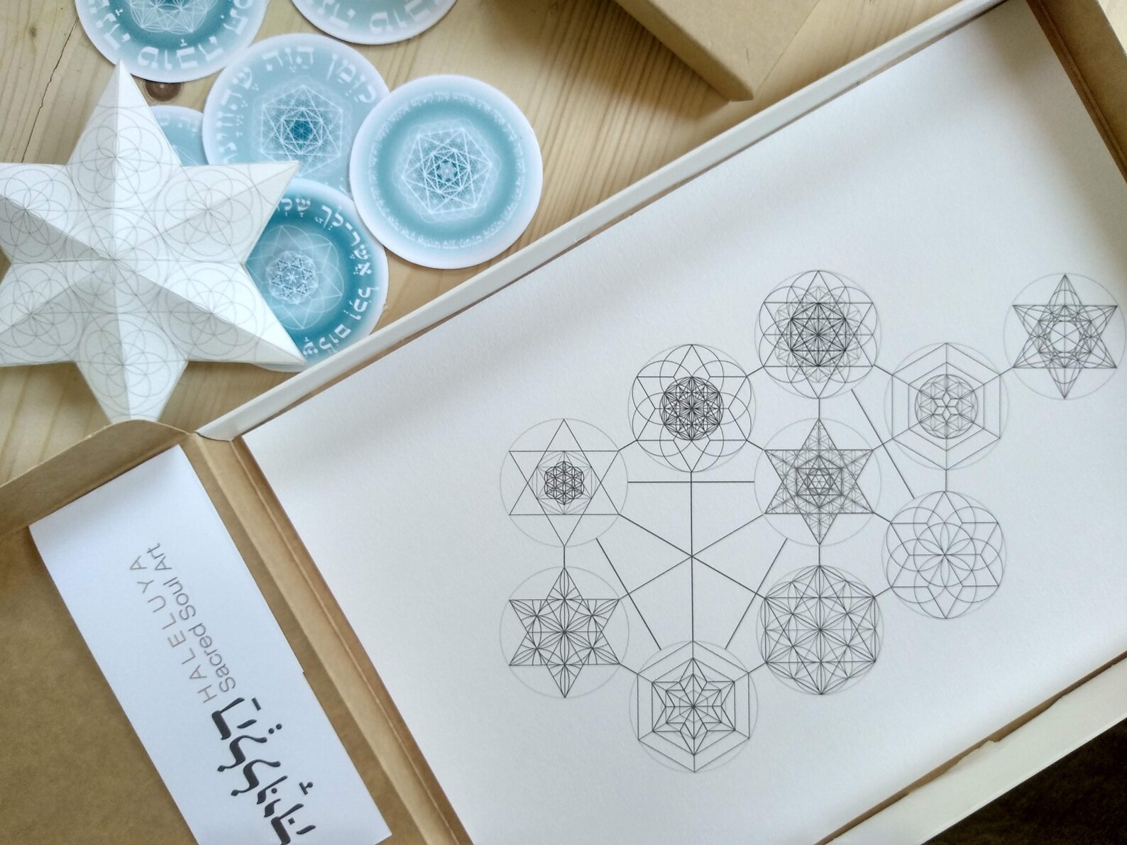 The Ten Sefirot-the Tree of Life-kabbalah Elements With Sacred Geometry ...