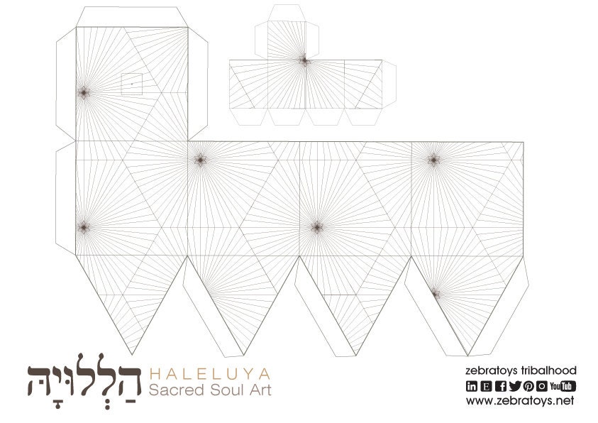 Dreidel Template-hanukkah-3d Paper Craft-geometry-model-holiday Party ...