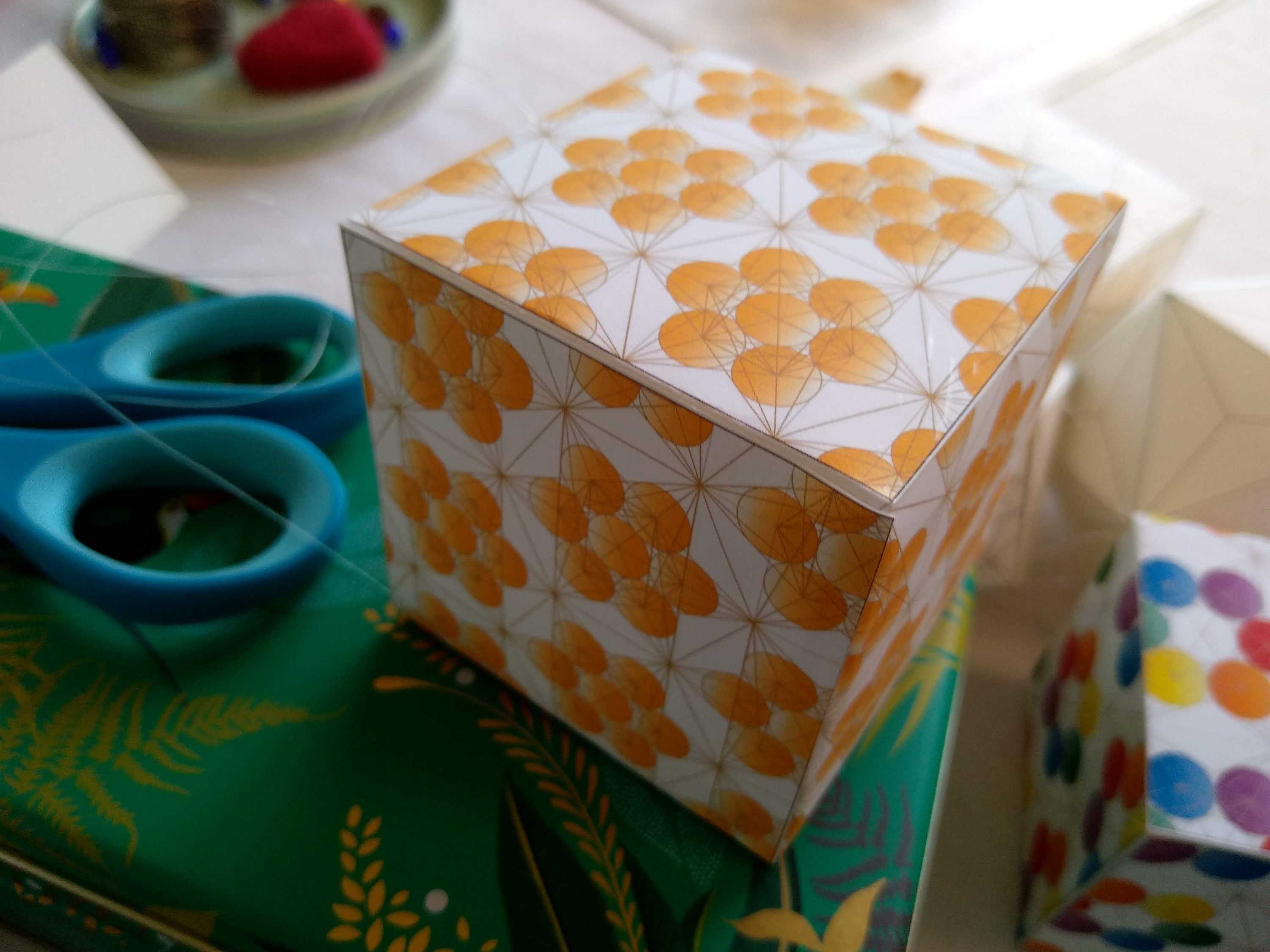 Hexahedron 3D Cube Papercraft Template-honey-pdf-platonic Solids ...