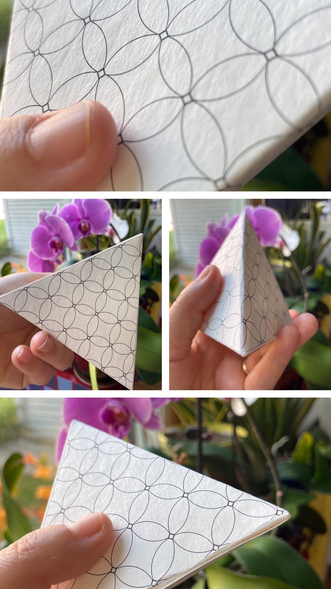 Tetrahedron Paper Craft 3D Template-home Décor Gift Ideas-platonic ...