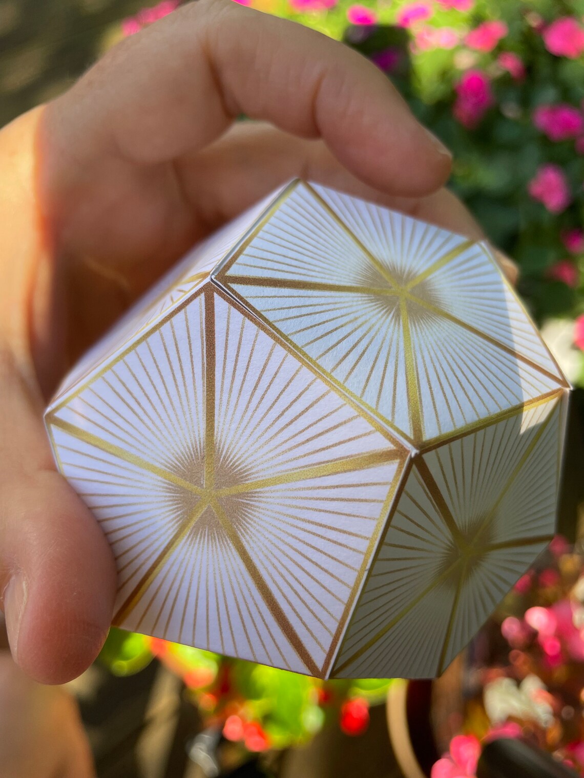 Dodecahedron 3D Papercraft Model-printable Gold Template-home Décor ...