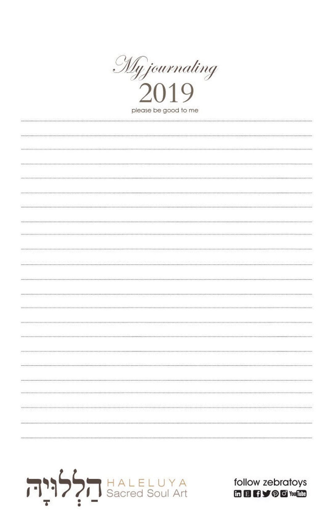 My First Journaling Pages-printable Writing Journal Template-mind Body ...