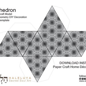 Octahedron 3D Papercraft Template-home Décor Ideas-platonic Solids ...