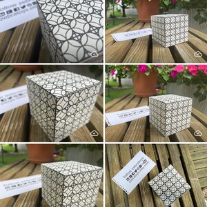 3D Cube-papercraft Hexahedron Printable Model-pdf Template-platonic ...