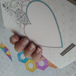 Self Love Coloring Page-love Yourself to Color-flower of Life Geometric ...