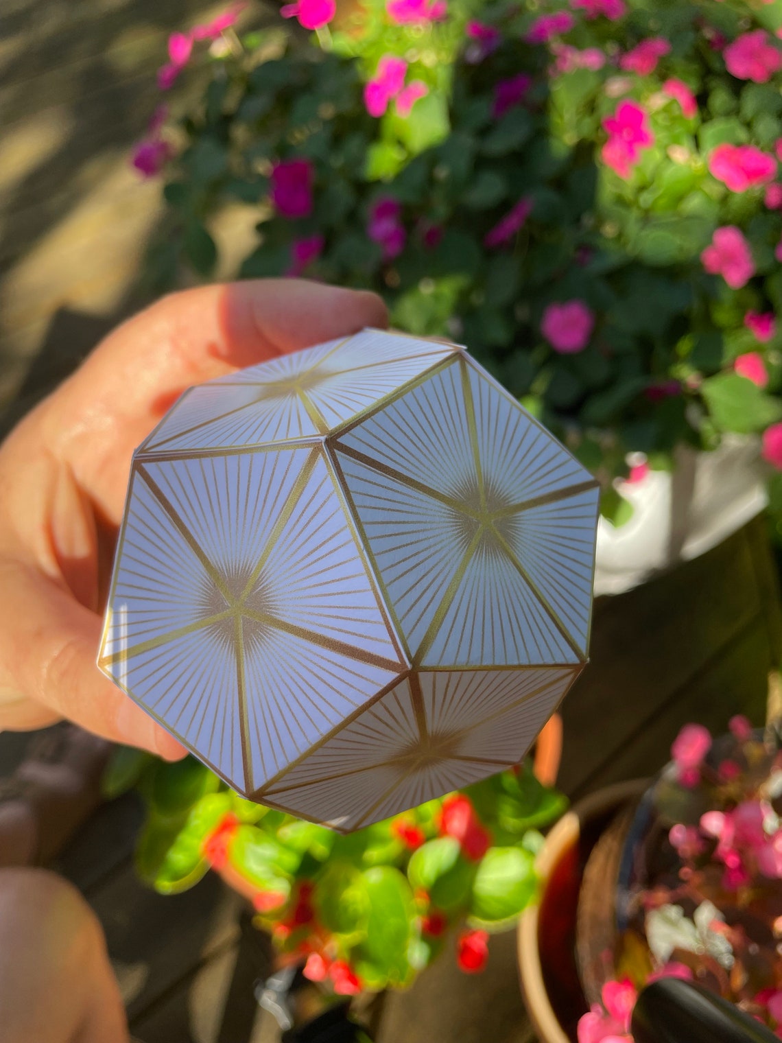 Dodecahedron 3D Papercraft Model-printable Gold Template-home Décor ...