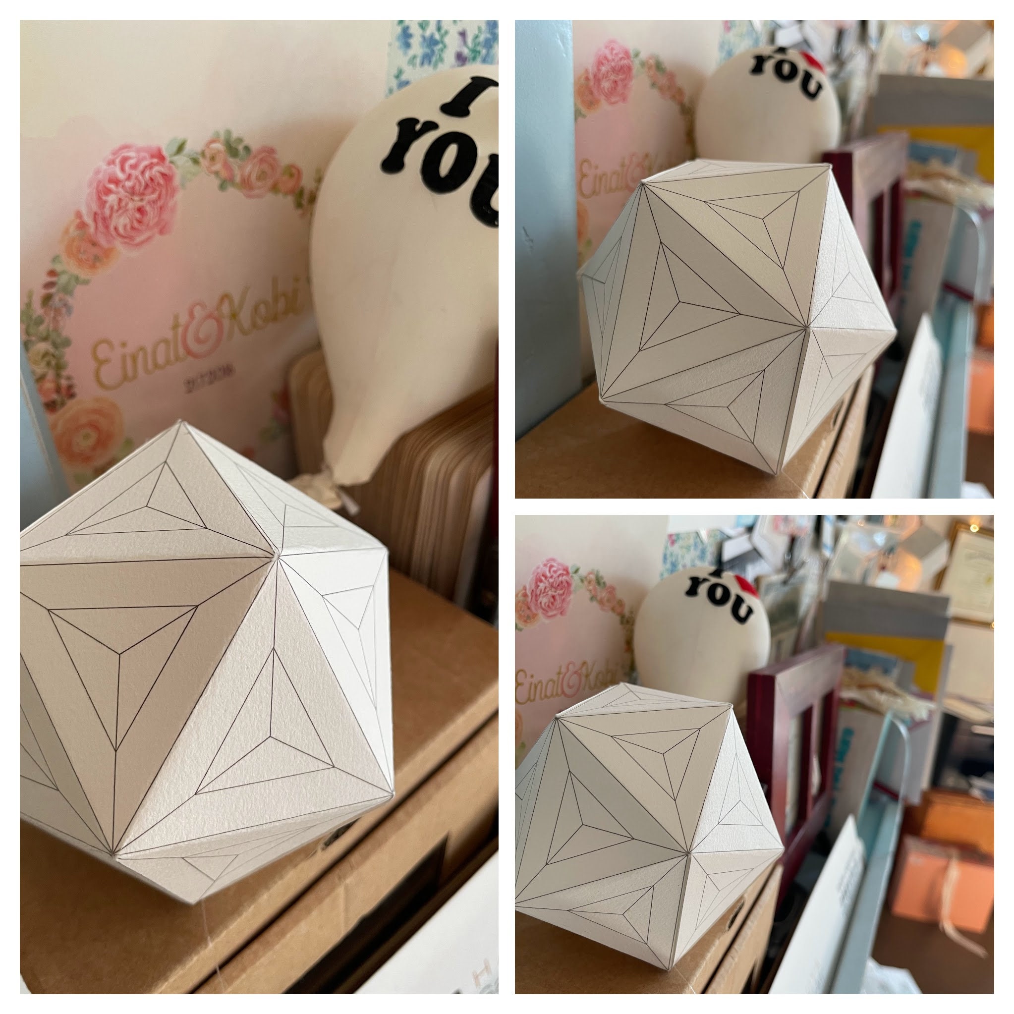 Icosahedron 3D Papercraft Template Pdf-platonic Solids-printable 3D ...