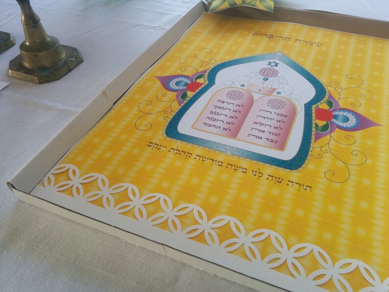 Ten Commandments-judaica-jewish Wall Art Poster-print-judaism - Etsy