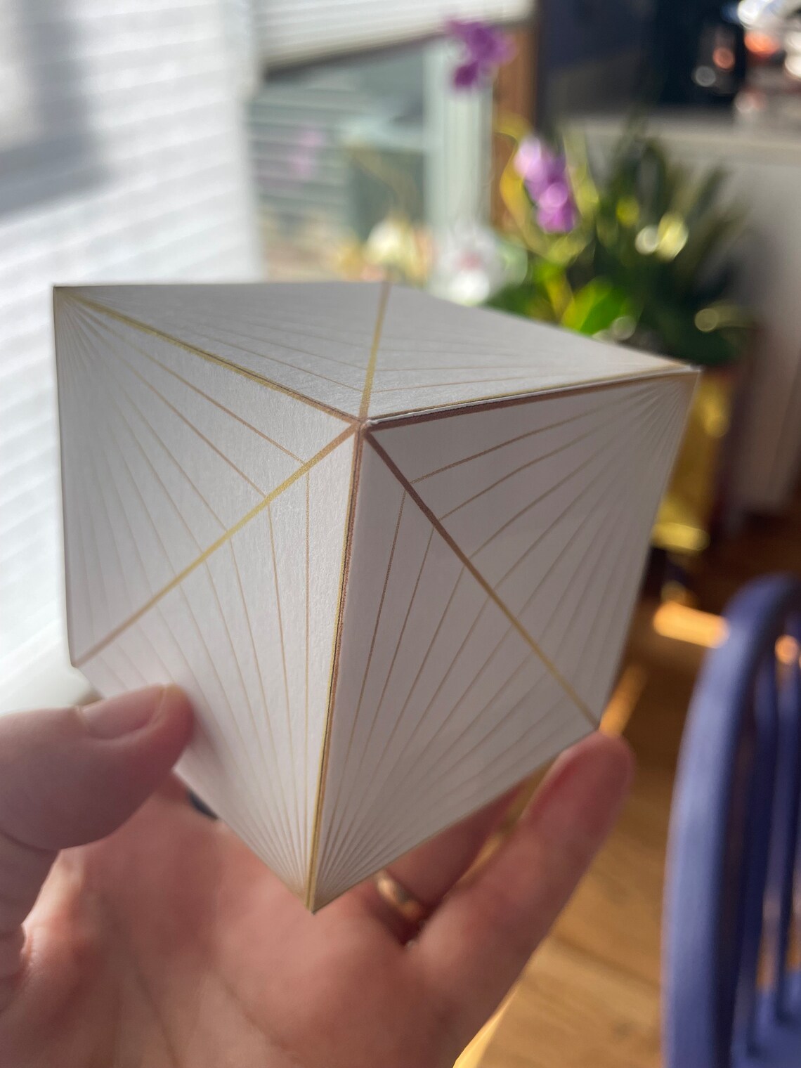 Hexahedron 3D Cube Papercraft Template Pdf-platonic Solids-printable ...