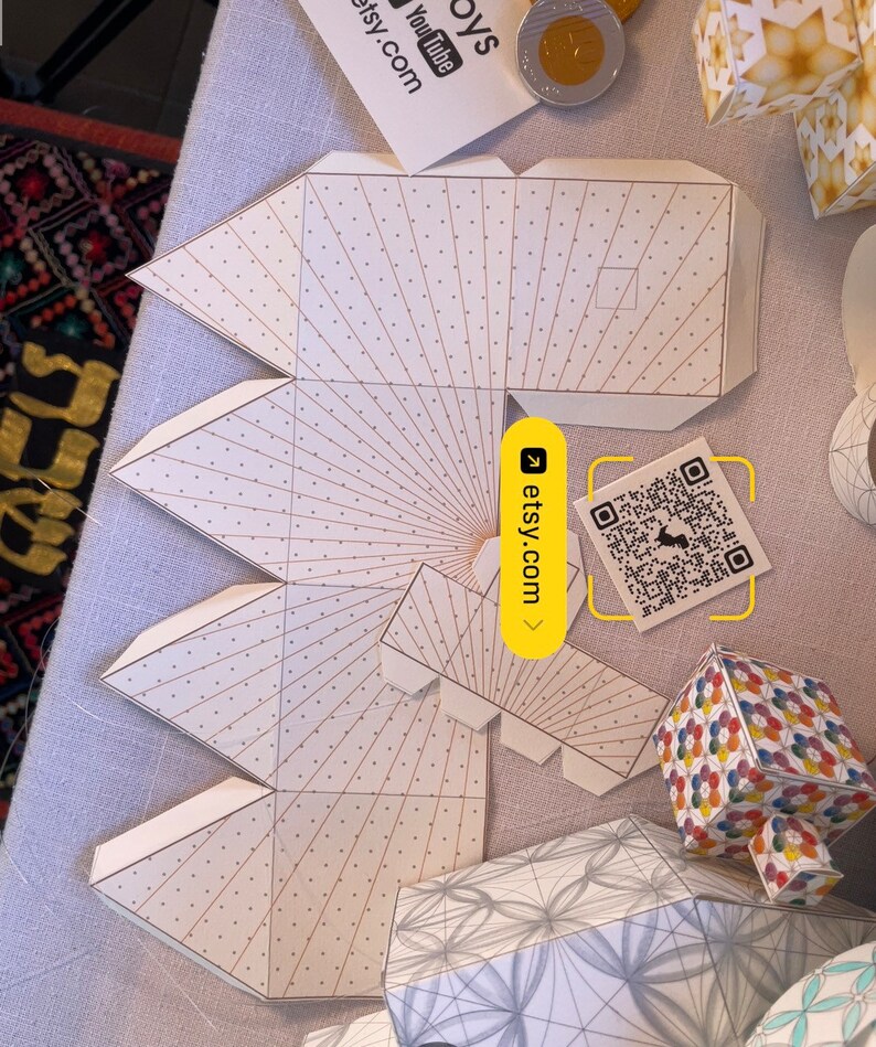 Blank Dreidel Hanukkah Paper Craft Gift Box Template-3d - Etsy