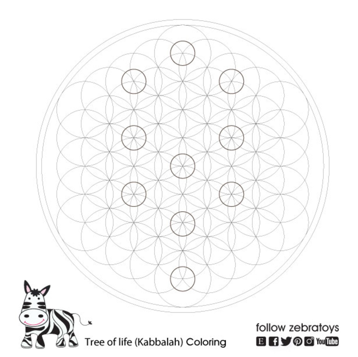 The Kabbalah Tree of Life-sacred Geometry-spiritual Healing Meditative ...
