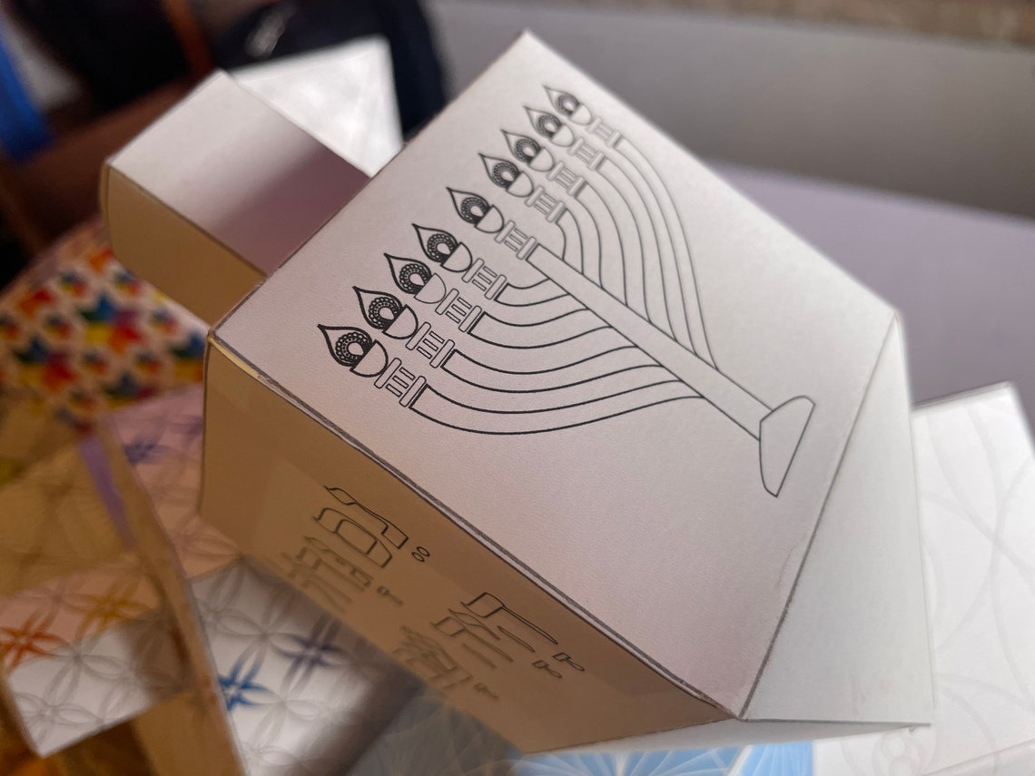 Dreidel Coloring-paper Template Craft-hanukkah Decorations-printable ...