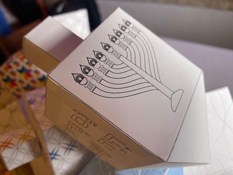 Dreidel Coloring-paper Template Craft-hanukkah Decorations-printable ...