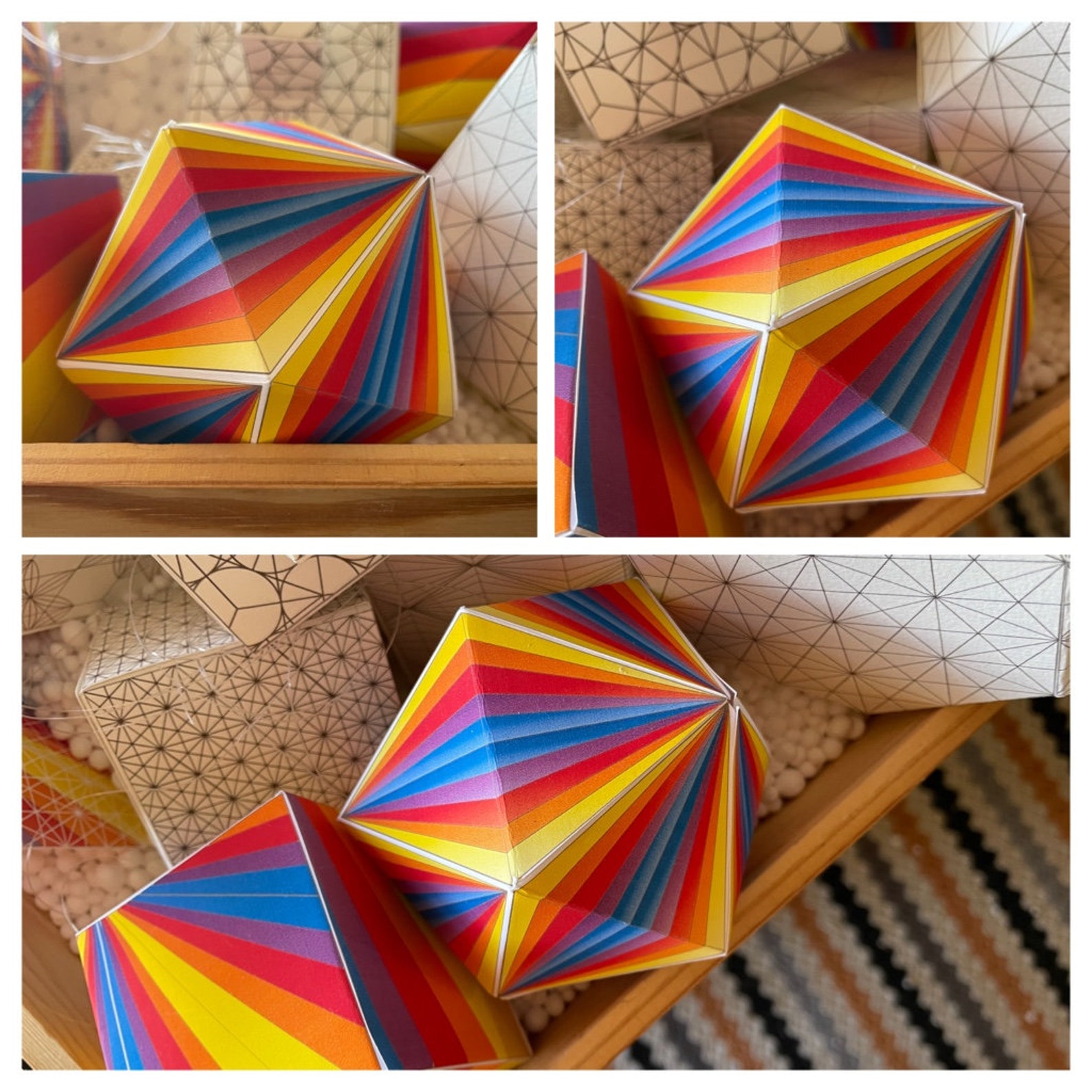 Paper Icosahedron Template-pdf-3d Papercraft Assembling Platonic Solids ...