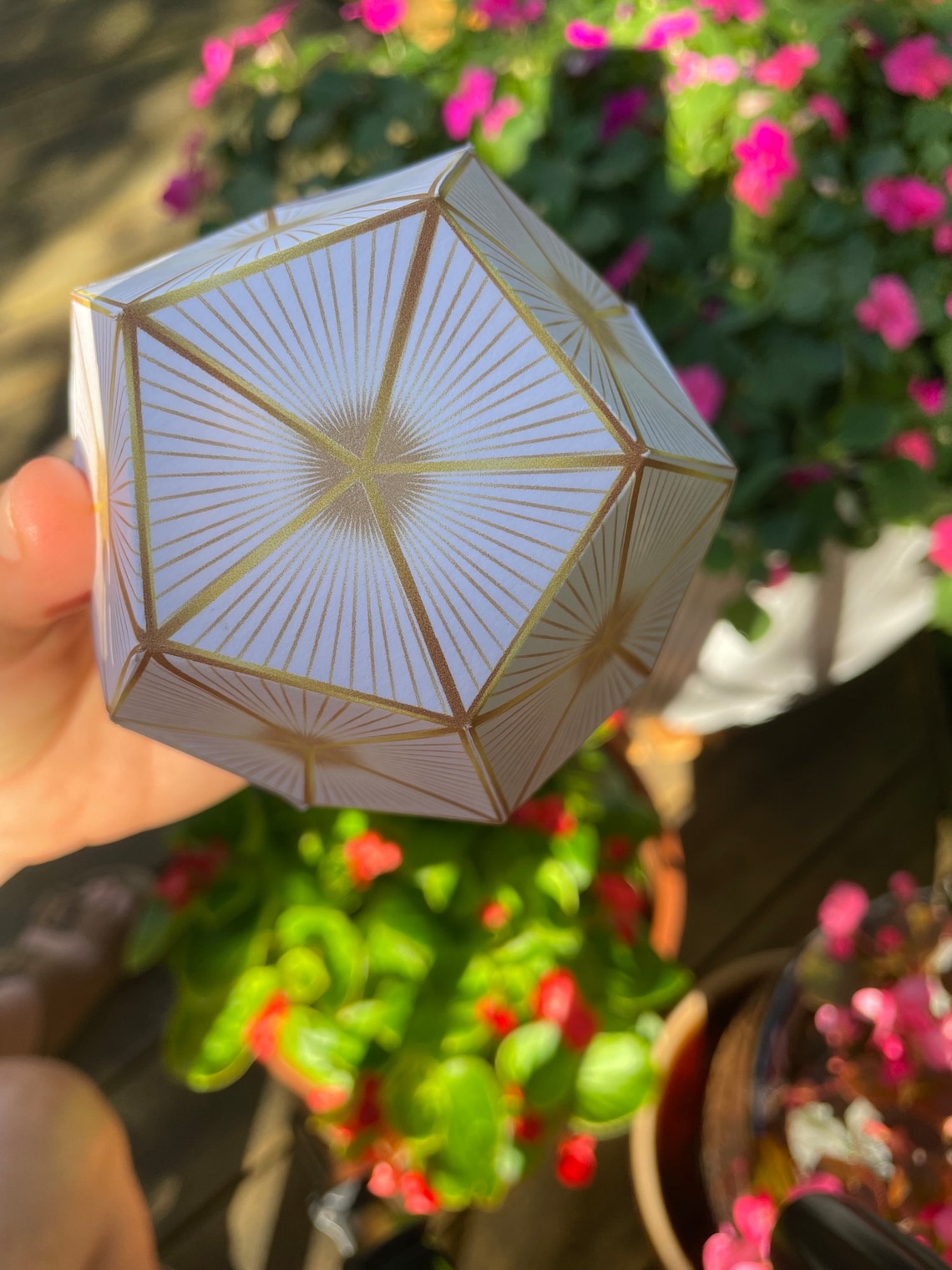 Dodecahedron 3D Papercraft Model-printable Gold Template-home Décor ...