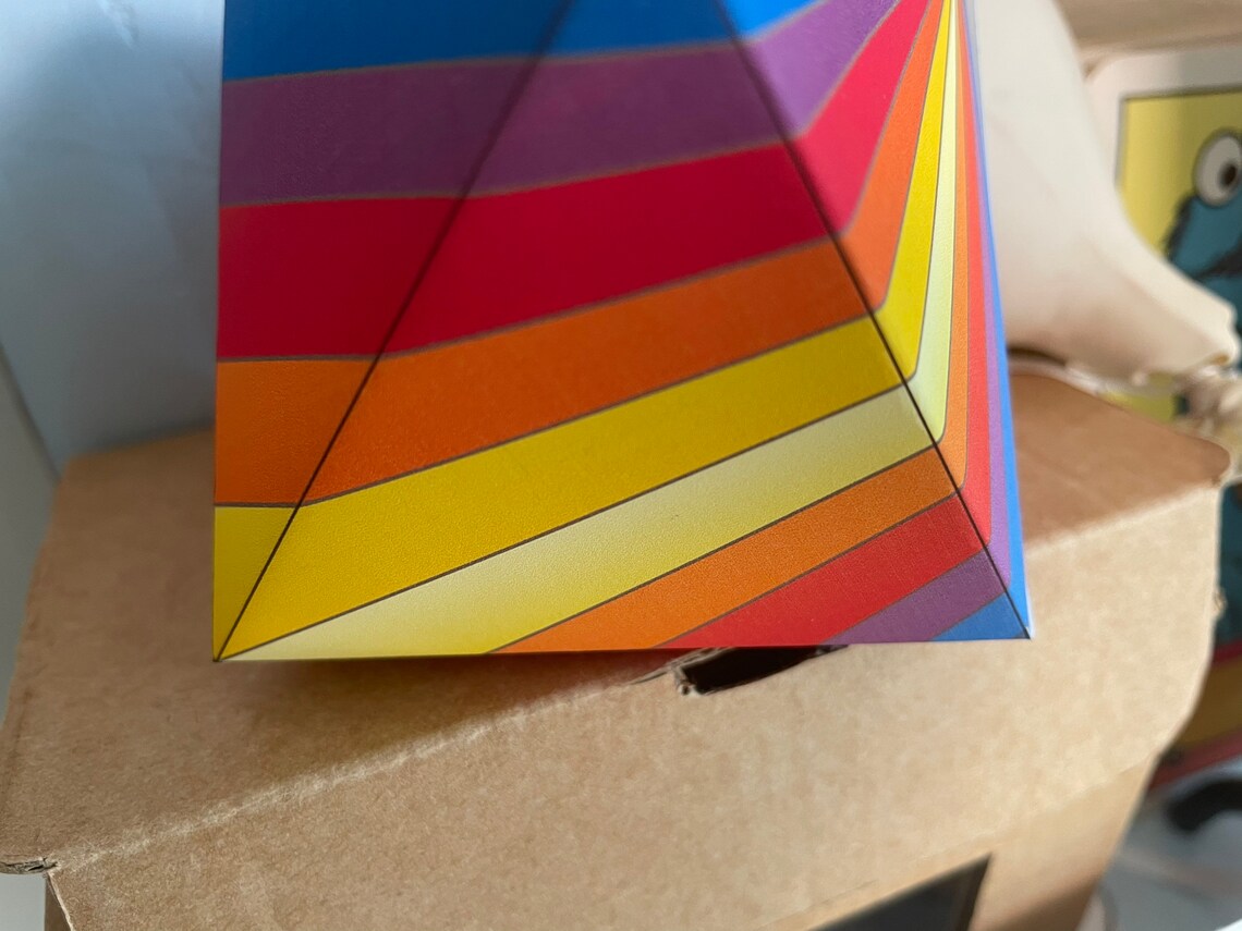 Octahedron-3d Papercraft Template-pdf-platonic Solids-rainbow Colors ...