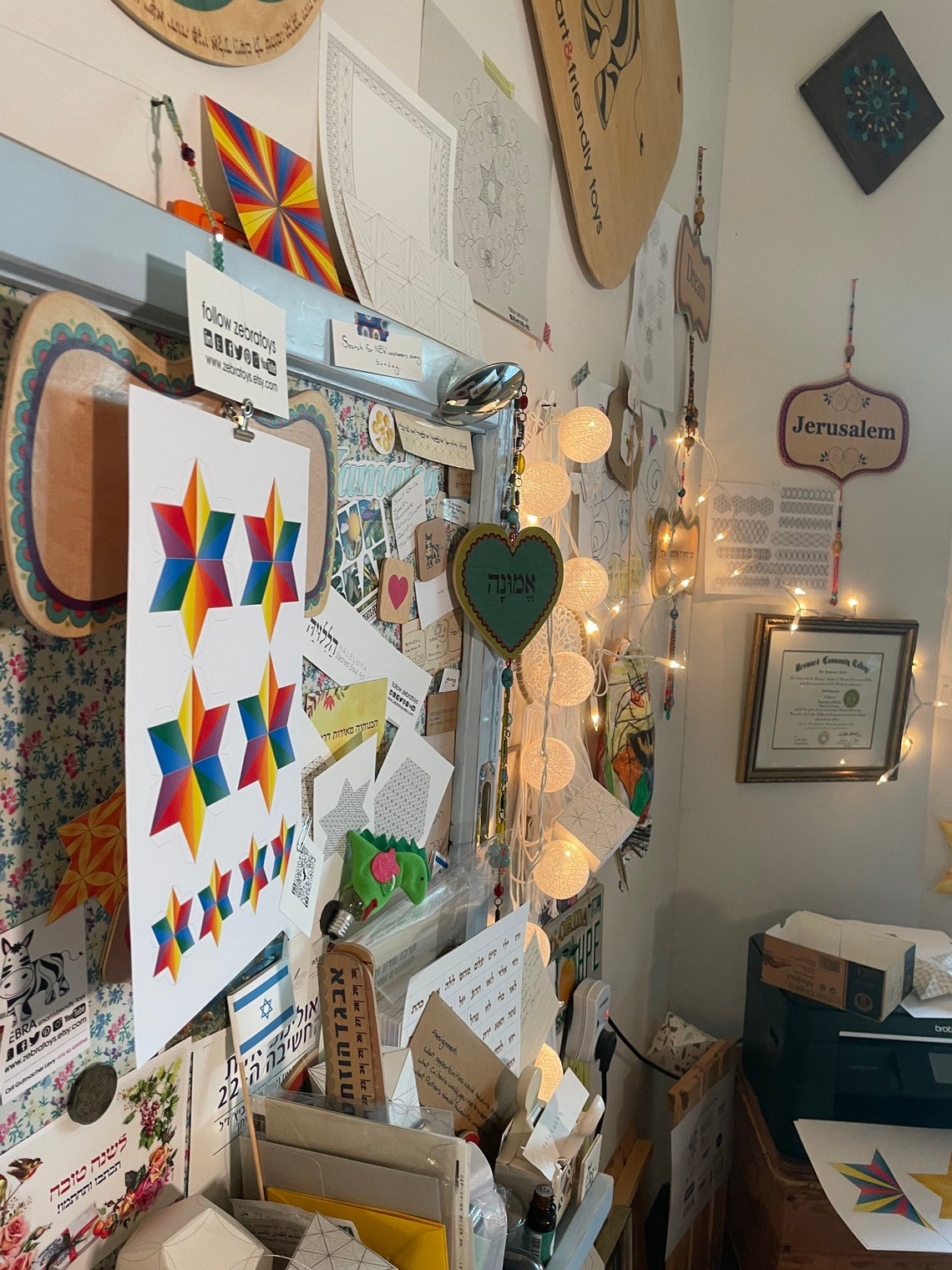 Stars of David Rainbow Set-3d Papercraft-hanukkah - Etsy