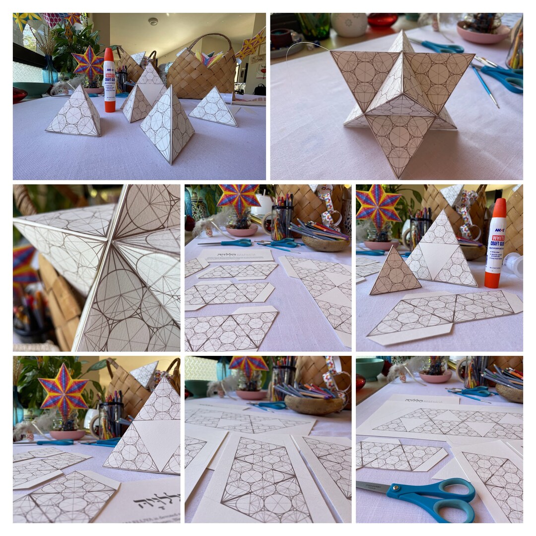 Merkaba 3D Papercraft Merkavah Template-pdf-printable DIY - Etsy