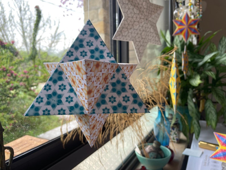 Merkaba 3D Papercraft Merkavah DIY Template-printable PDF Model Star of ...