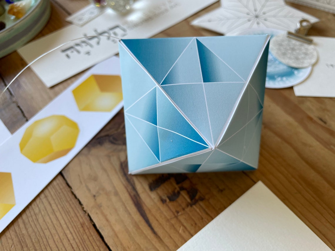 Octahedron 3D Papercraft Template Pdf-platonic - Etsy
