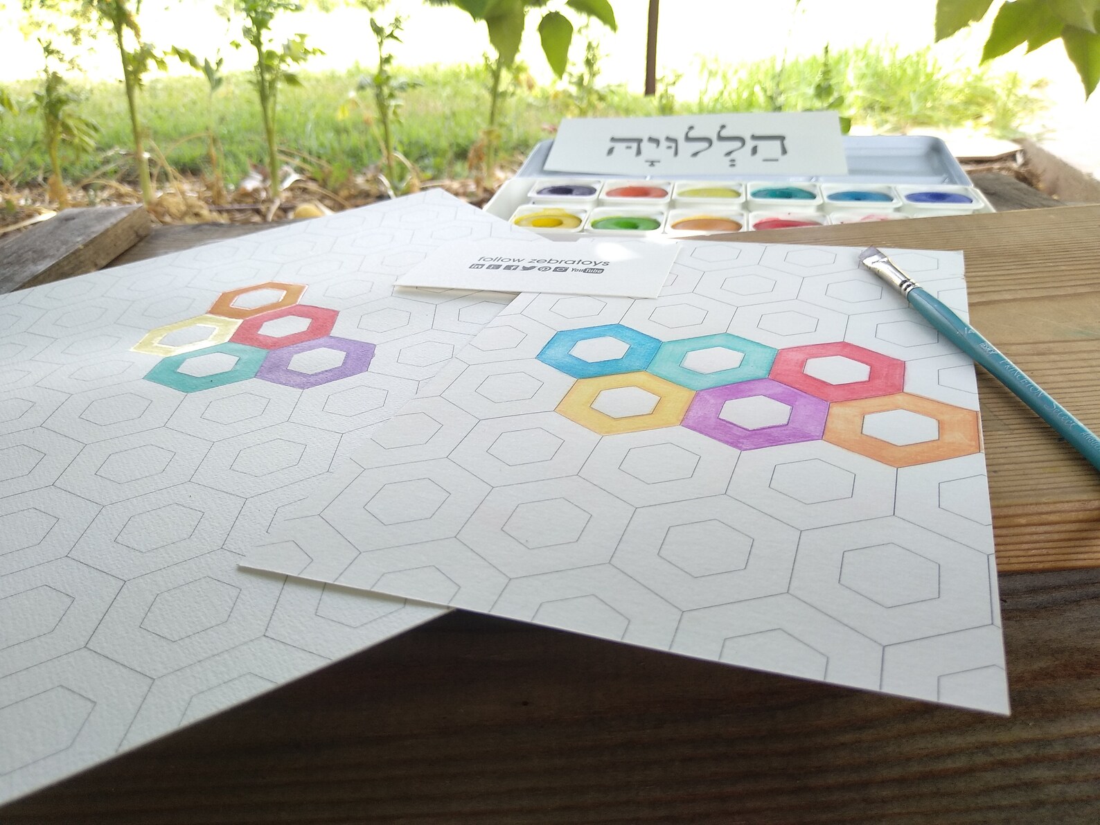 Large Hexagon Pattern Coloring Page Sheet-color Geometric Shapes ...